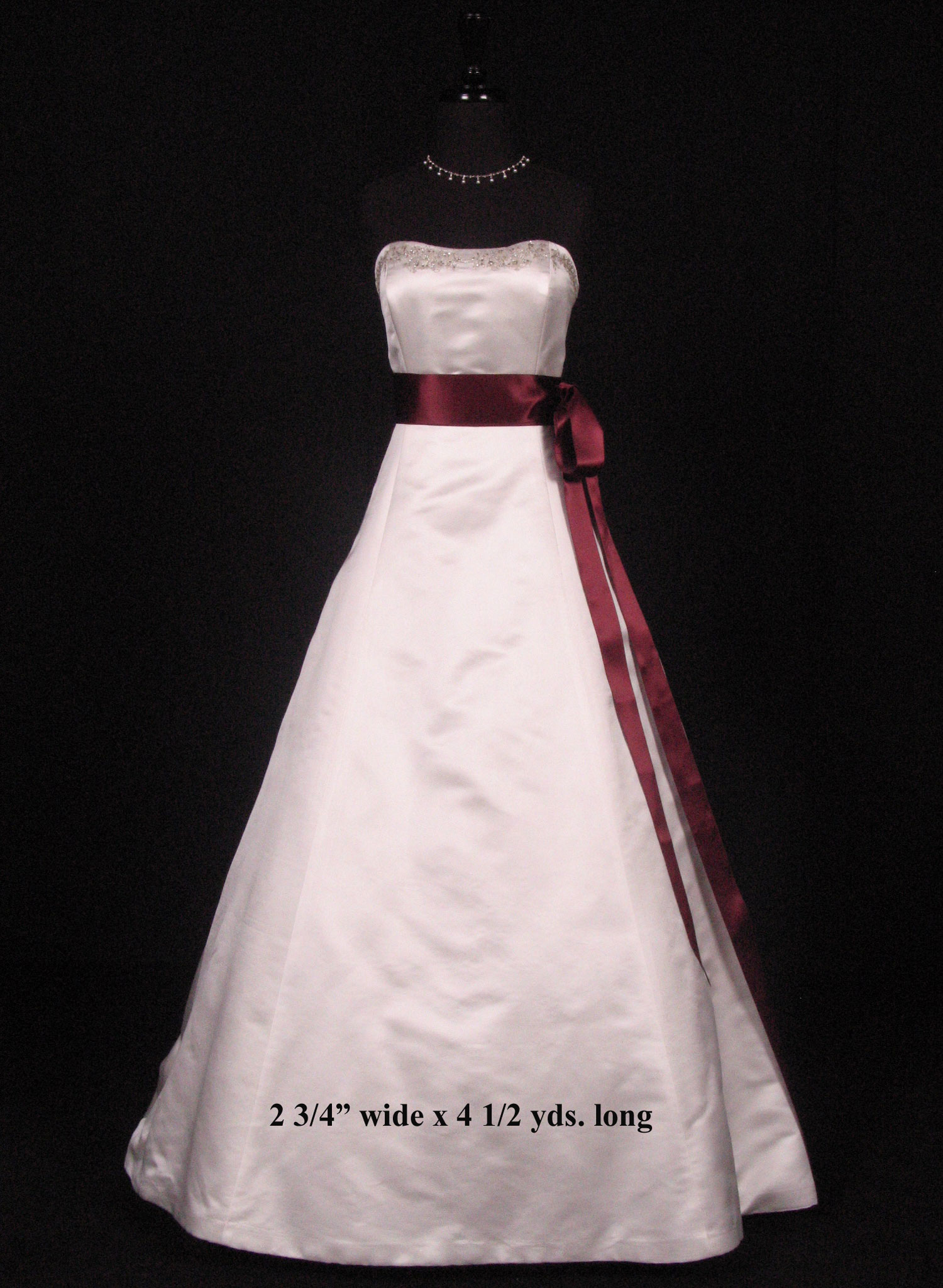 Scarlet Bridal Sash Double Face Sash Ribbon Ribbon Sash DIY sash ...